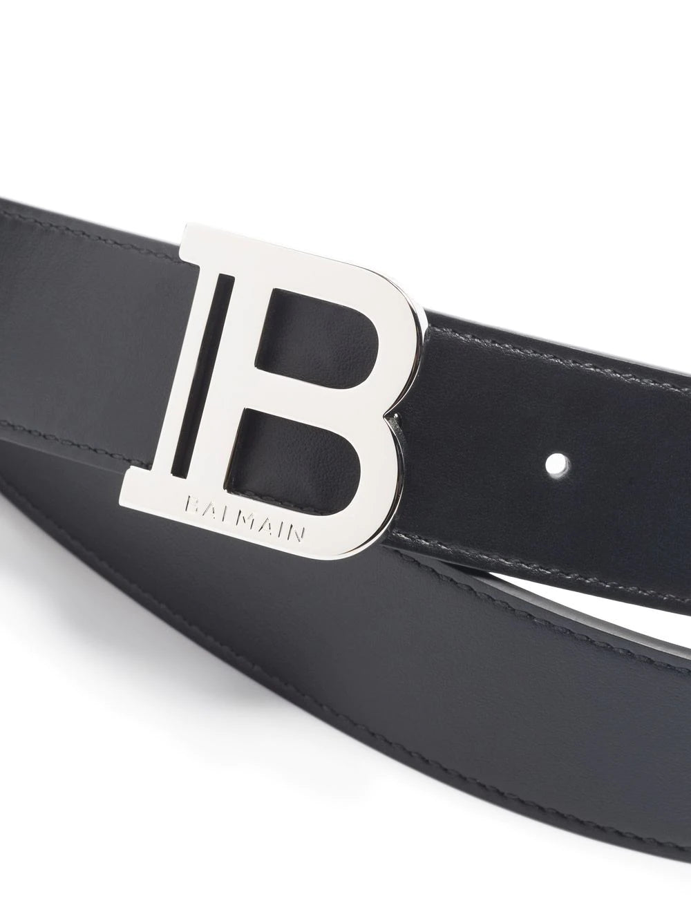 BALMAIN B Logo Buckle 3.5 Belt Black Silver – MAISONDEFASHION.COM