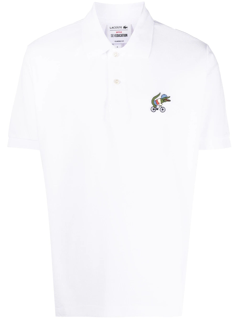 Lacoste X Netflix Sex Education Polo Shirt White Maisondefashioncom 8263