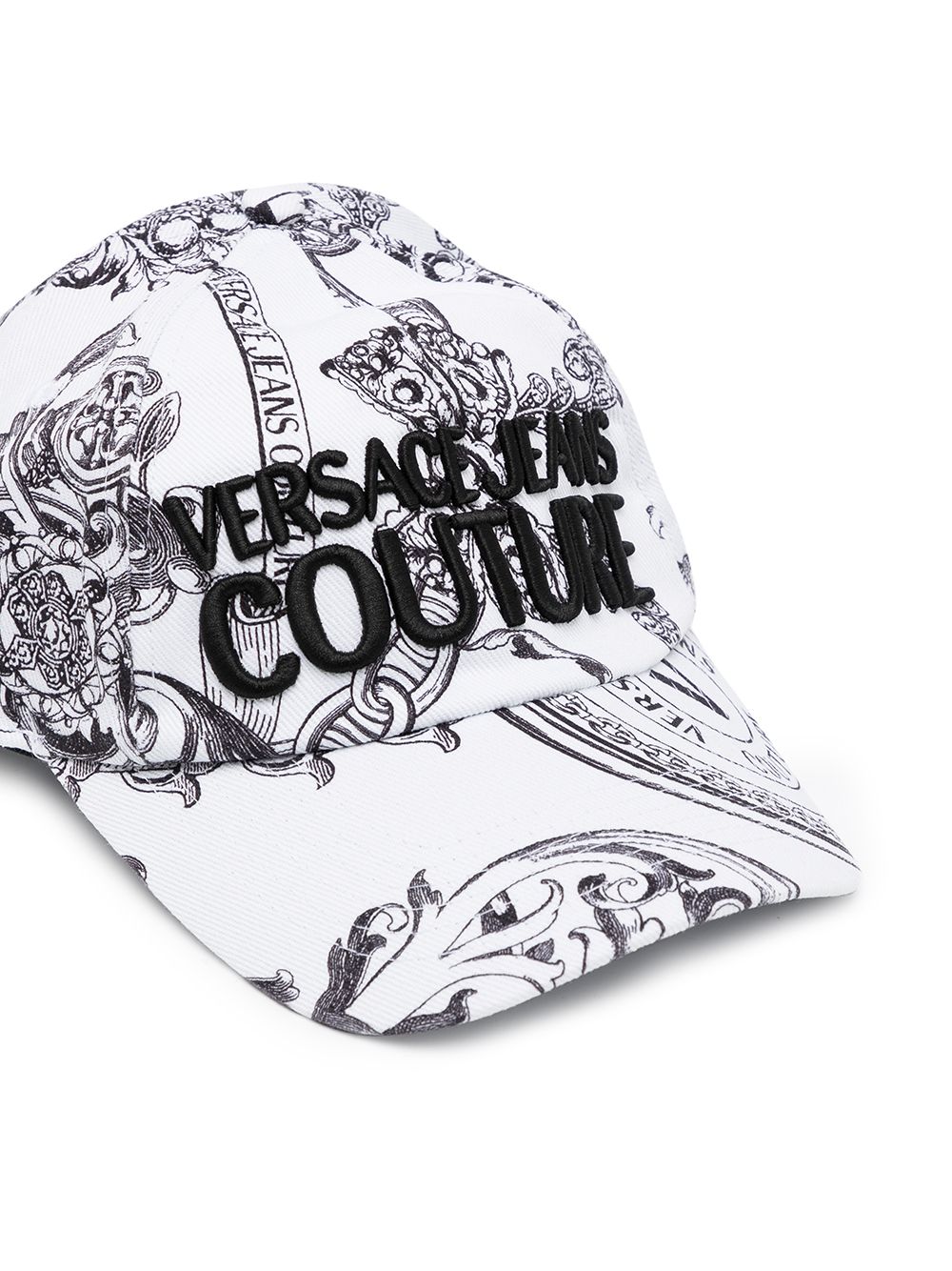 VERSACE Logo Caps White – MAISONDEFASHION.COM