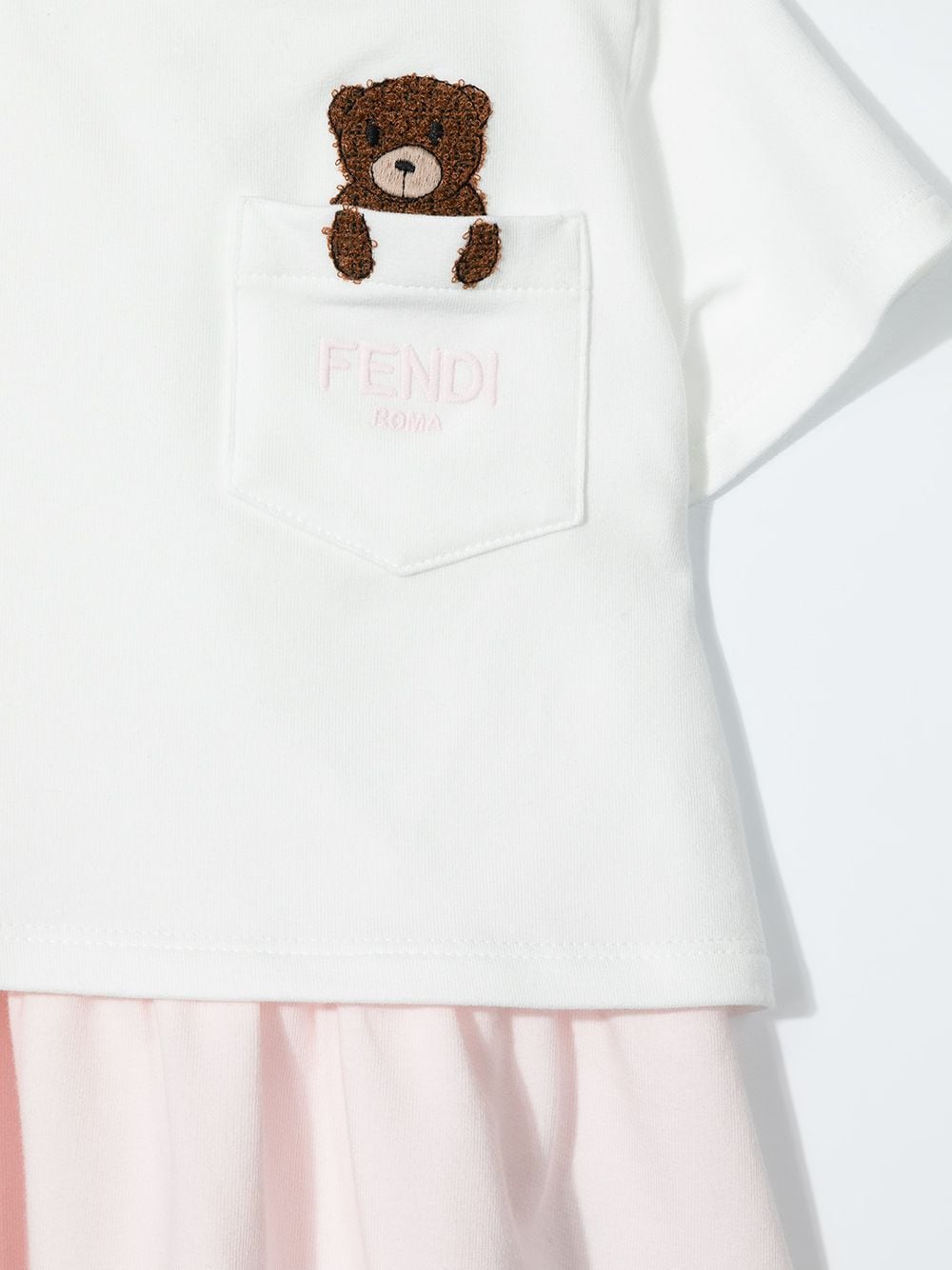 FENDI BABY Teddy Bear Logo Midi Dress – MAISONDEFASHION.COM