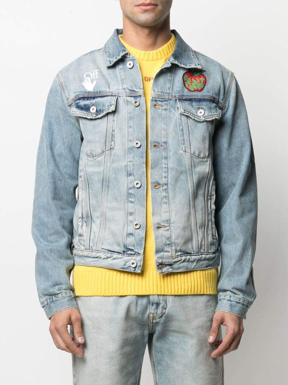 OFF-WHITE Apple Denim Jacket – MAISONDEFASHION.COM