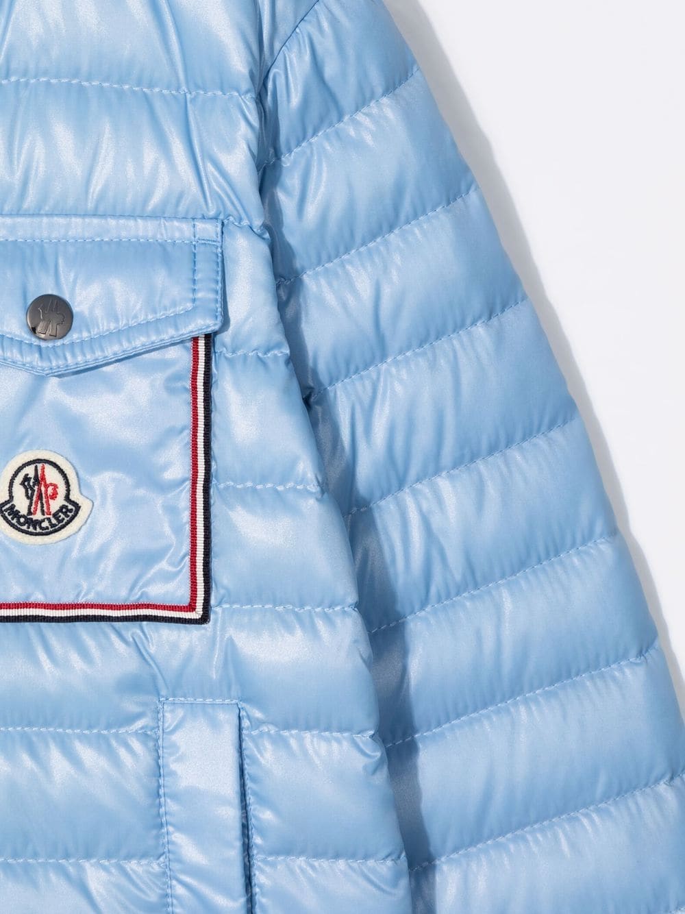 MONCLER KIDS Parvon Padded Jacket Blue – MAISONDEFASHION.COM