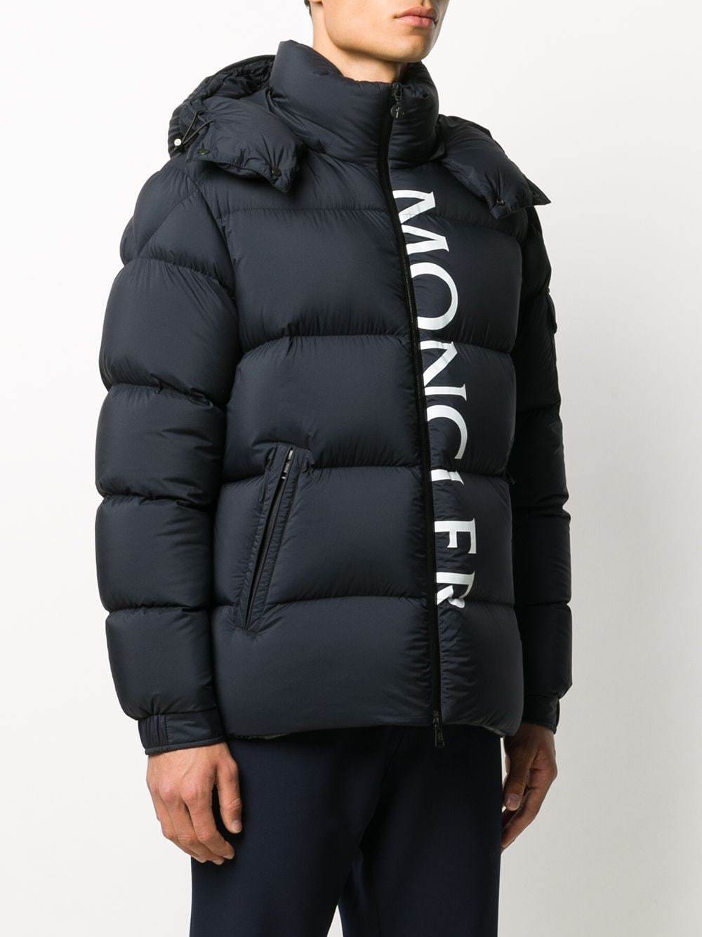 MONCLER logo puffer jacket navy Maison De Fashion – MAISONDEFASHION.COM