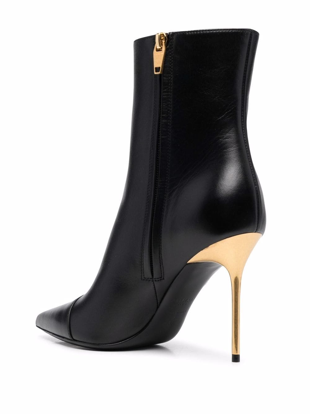 BALMAIN WOMEN Roni Leather Ankle Boots Black – MAISONDEFASHION.COM